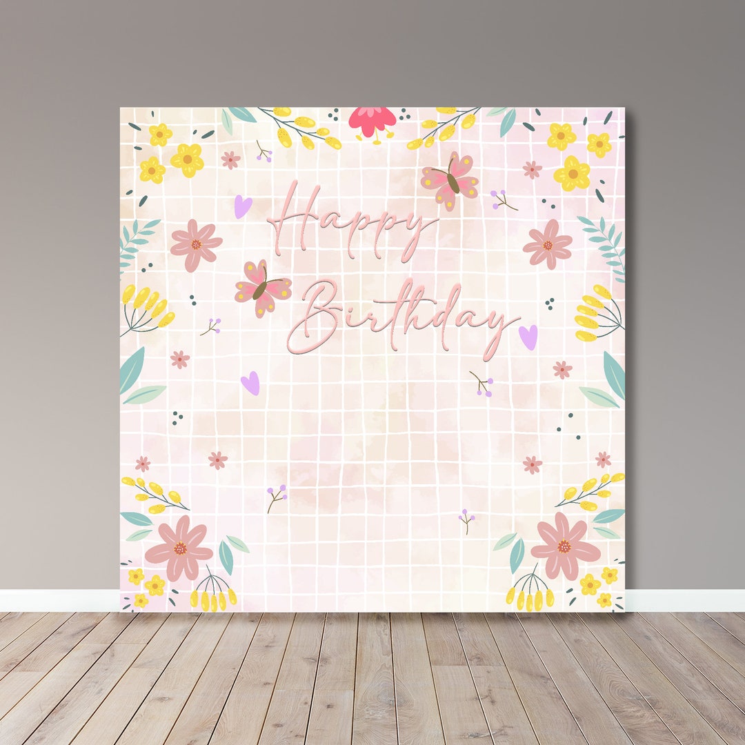Flowers Backdrop - Digital File - Girl - Teen Party - Kid Party - Party ...