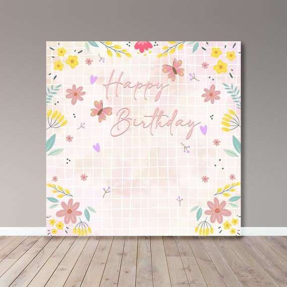Flowers Backdrop Digital File Girl Teen Party Kid - Etsy