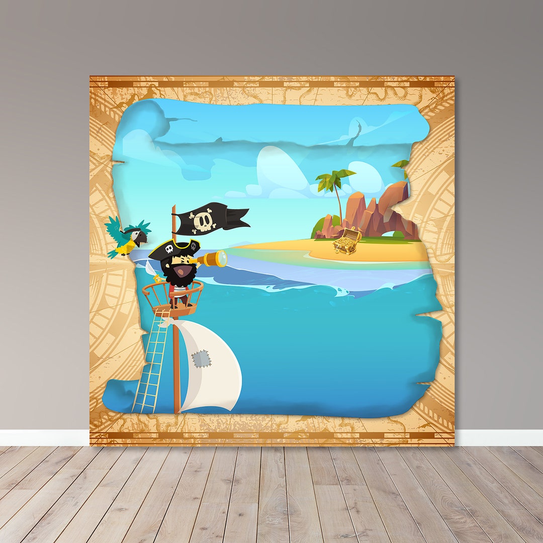 Pirates Backdrop - Digital File - Kid Party - Party - Party Banner ...
