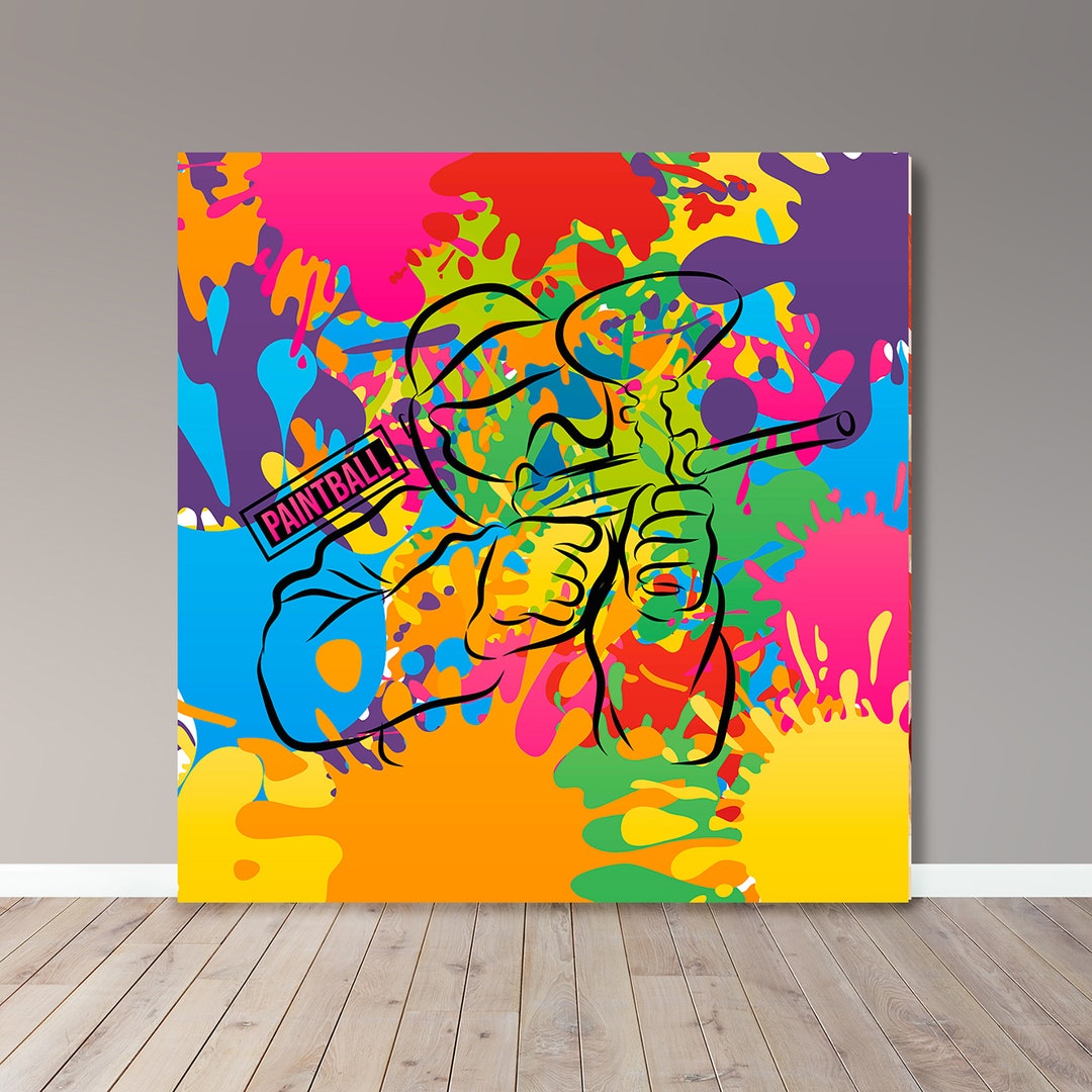 Paintball Party Backdrop – Teen Birthday Banner (digital File) - Etsy