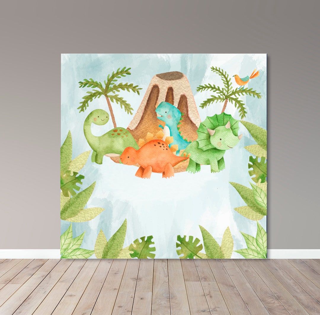 Dinosaur Backdrop- Kid Party - Party Banner- Digital File- Printable ...