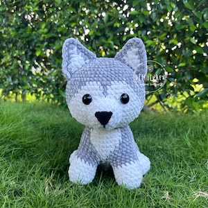 Crochet Dog Pattern Bobo the Husky Puppy Plushie. Amigurumi Dog Pattern ...