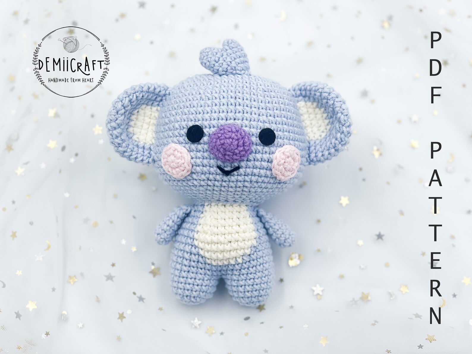 Crochet Kpop Doll Sleeping Koala Koya Amigurumi Pattern. PDF | Etsy
