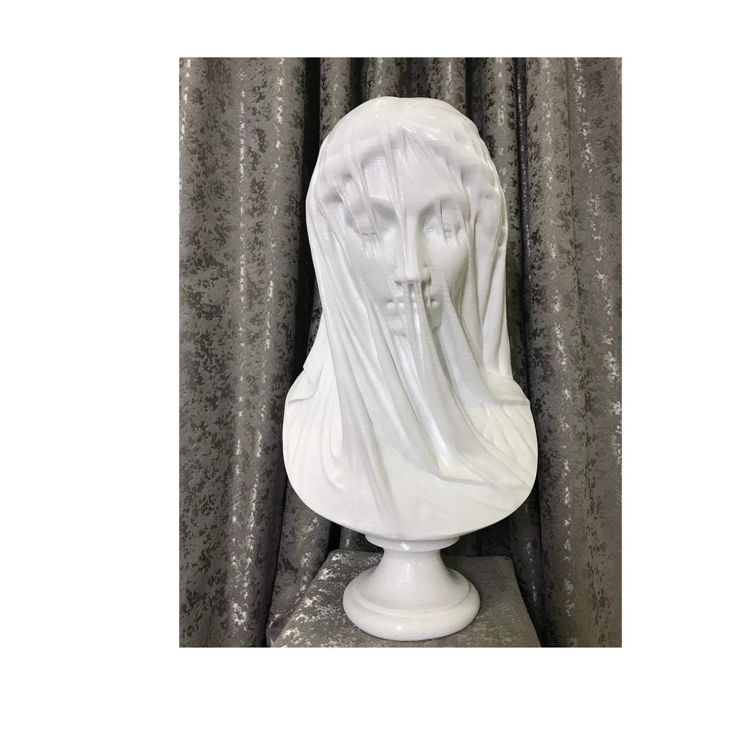 The Veiled Lady Bust | Virgin Mary Statue | Woman Sculpture | Bride ...