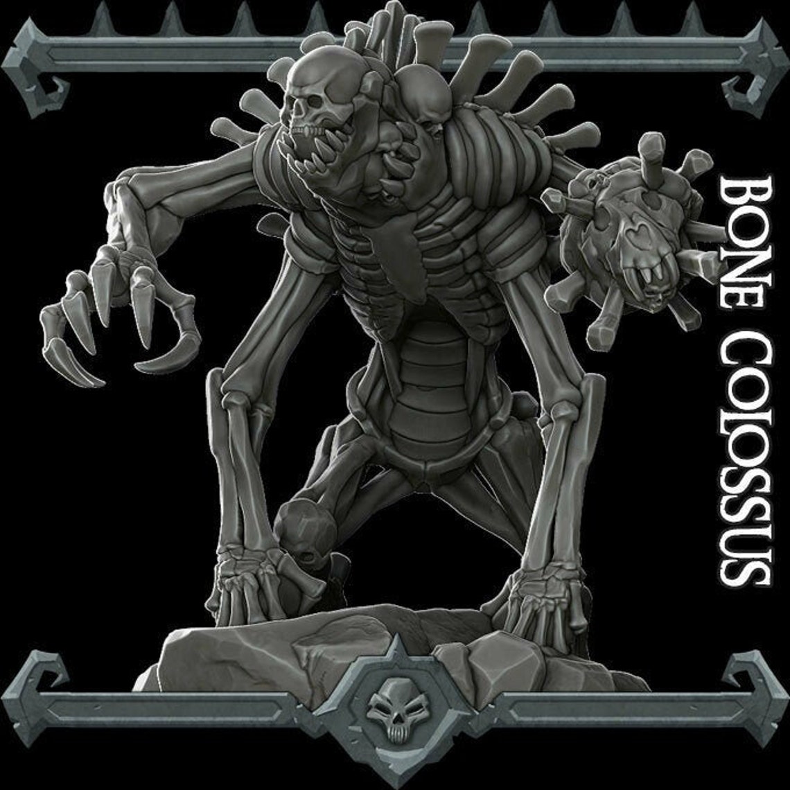 Bone Colossus 32mm Roleplaying tabletop 3D Printed Miniature | Etsy