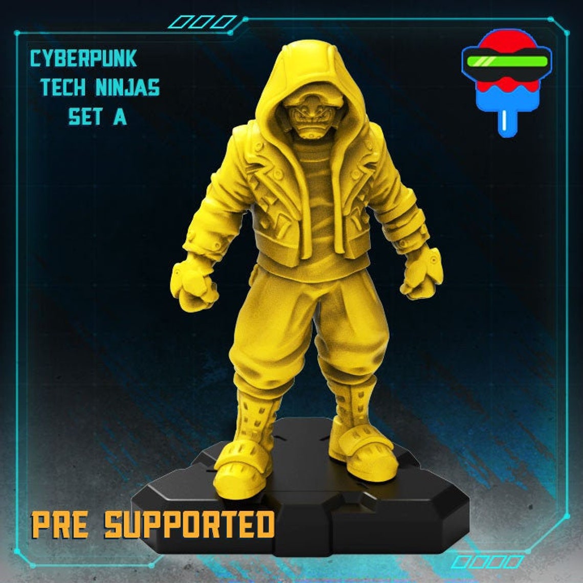 TECH NINJA SET 32mm Shadowrun Miniature by Papsikels 3D | Etsy