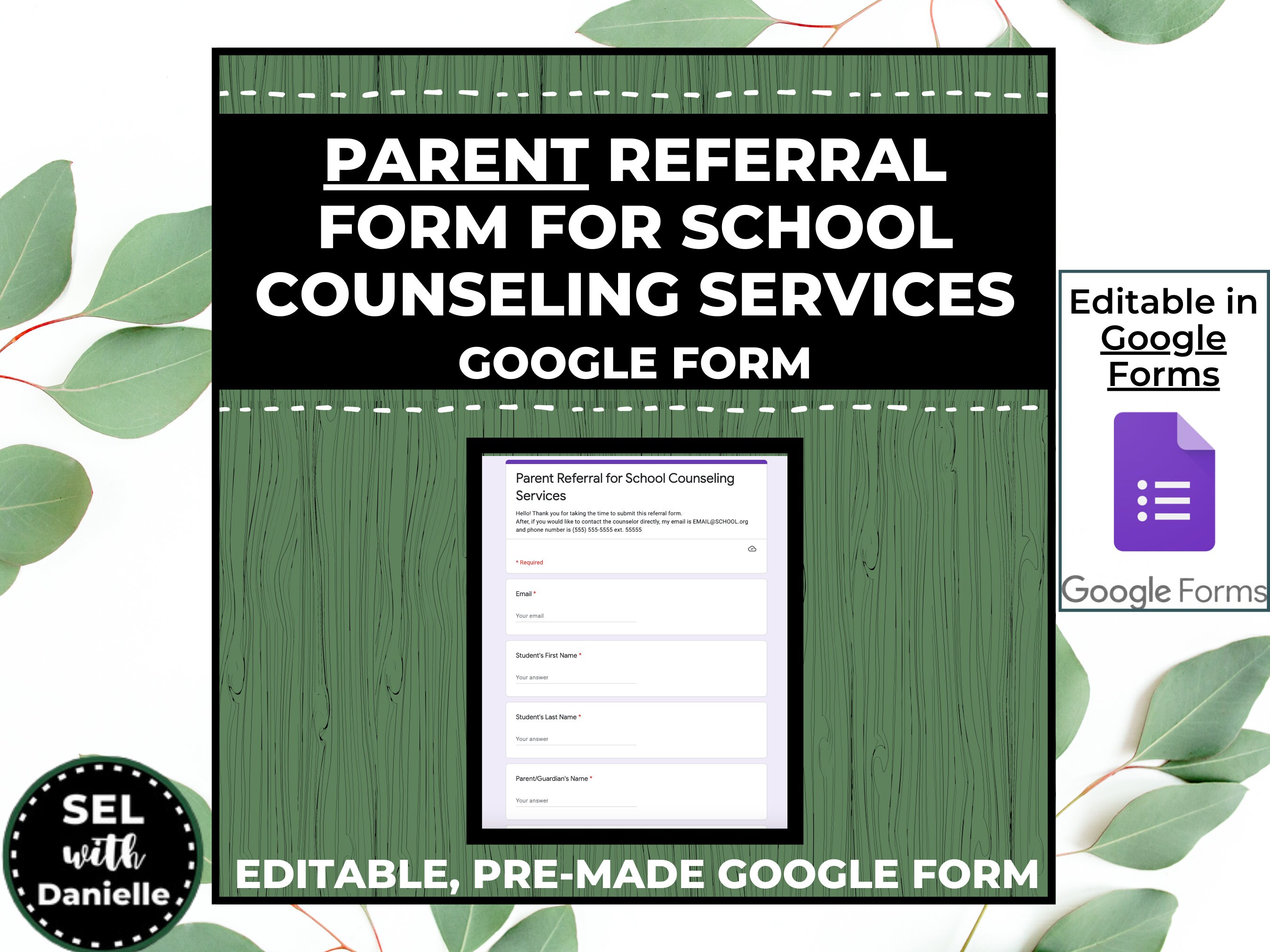 Digital Parent Referral Form for School Counseling Services - GOOGLE ...