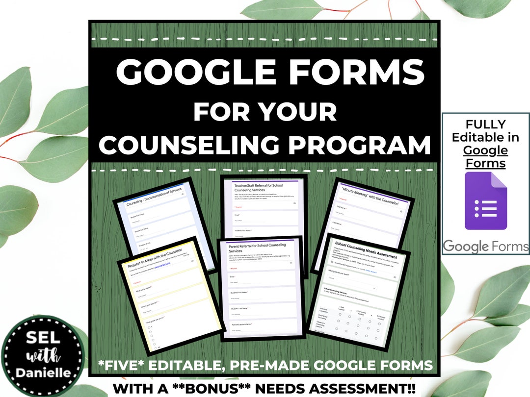 Google Forms for Your Counseling Program Bundle + Bonus Needs ...