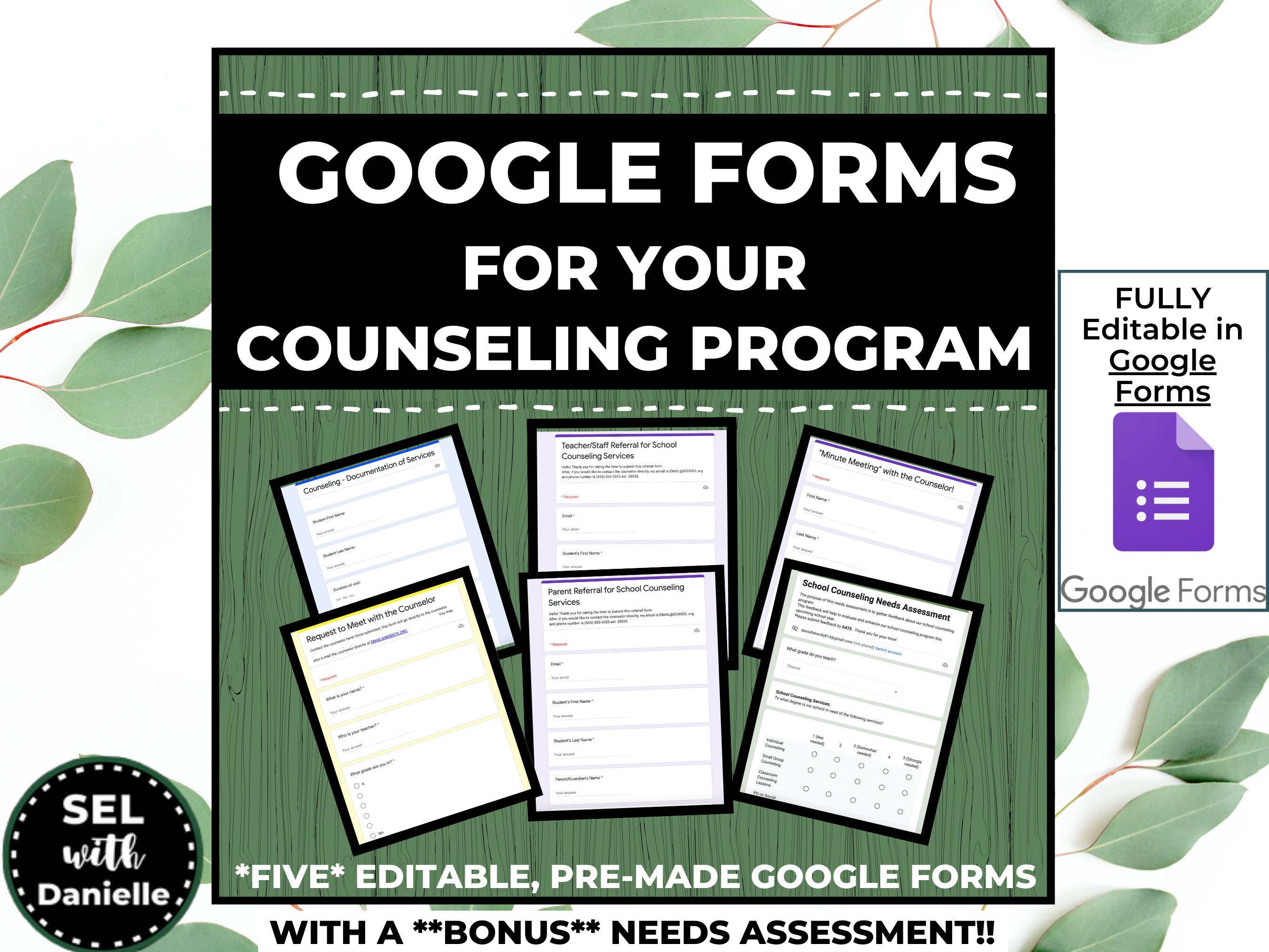 Google Forms for Your Counseling Program Bundle + Bonus Needs ...