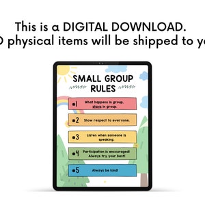 PRINTABLE School Counseling Small Group Rules and Contract + BONUS ...