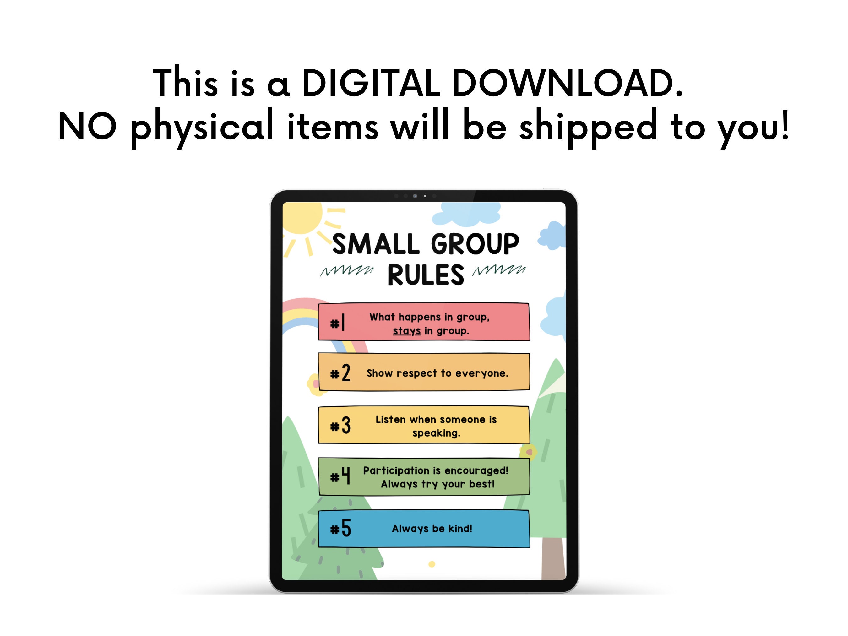 PRINTABLE School Counseling Small Group Rules and Contract + BONUS ...