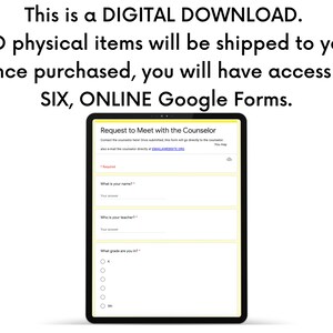 Google Forms for Your Counseling Program Bundle + Bonus Needs ...