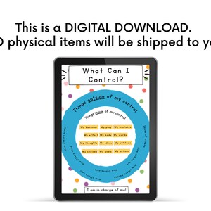 PRINTABLE "what Can I Control" Poster + BONUS Worksheet - Etsy
