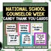 National School Counselor Week Candy Themed Thank You Cards - NSCW - Etsy