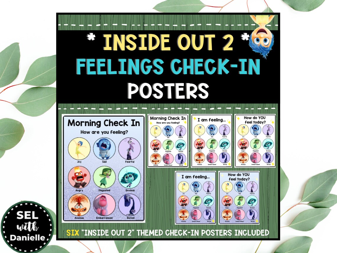 Inside Out 2 Themed Feelings Check-in Poster - Classroom Decor - Etsy