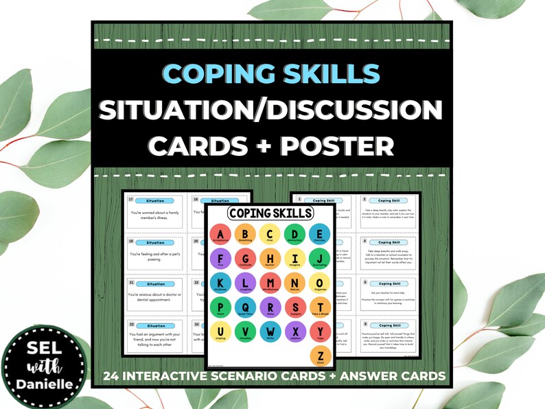 Coping Skills Situation Discussion Cards + Poster [GAME] - Etsy