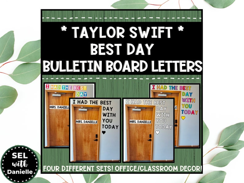 Taylor Swift Bulletin Board Letters/door Sign - the Best Day [BACK TO ...