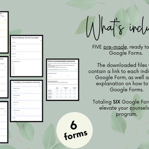 Google Forms for Your Counseling Program Bundle + Bonus Needs ...