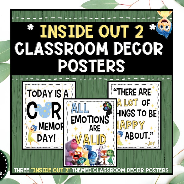 Inside Out 2 Classroom Poster - Etsy