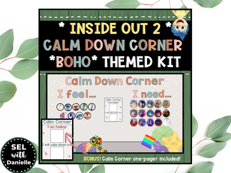 Calm Down Corner - "inside Out 2" *BOHO* Themed - Classroom Decor/sel ...