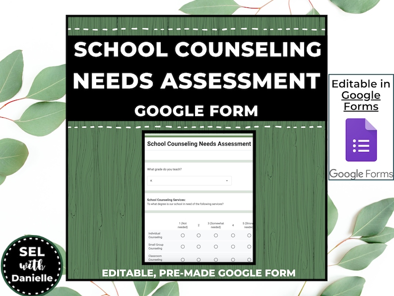 Digital School Counseling Needs Assessment - GOOGLE FORM - Etsy
