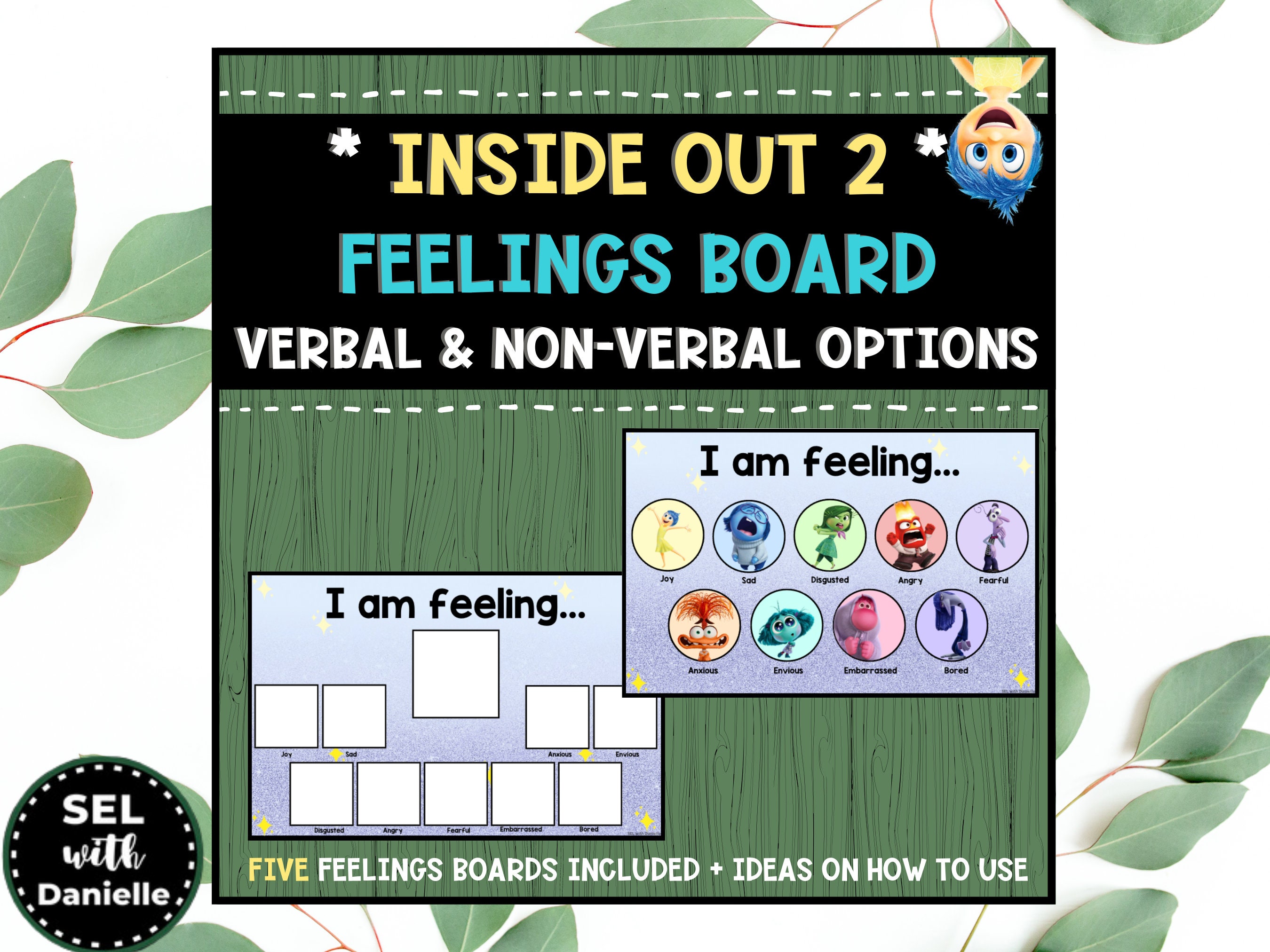 Inside Out 2 Feelings Board/visual Aid Aba/counseling/classroom ...