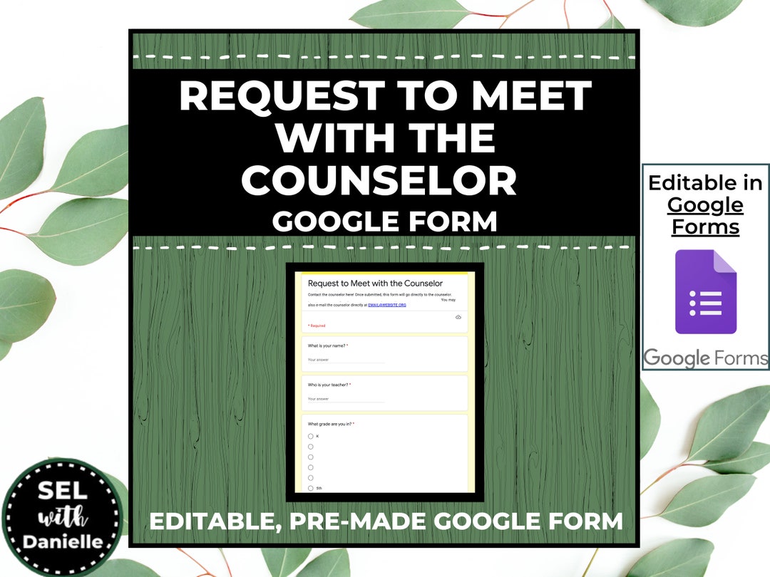 Request to Meet With the Counselor - [GOOGLE FORM] [DIGITAL] - Etsy