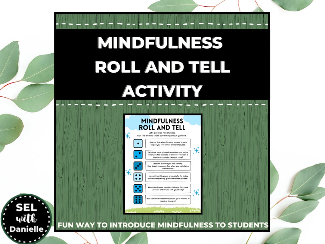 Mindfulness Roll and Tell Activity [counseling] [game] - Etsy