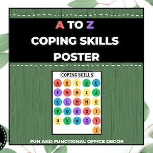 A to Z Coping Skills Poster [functional Office Decor] - Etsy