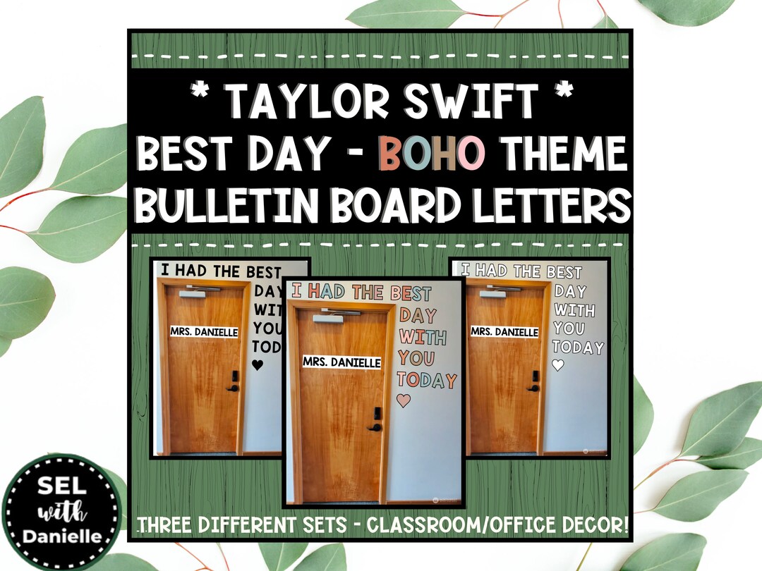 Taylor Swift *boho Themed* Bulletin Board Letters/door Sign - the Best ...