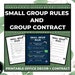 PRINTABLE School Counseling Small Group Rules and Contract + BONUS ...
