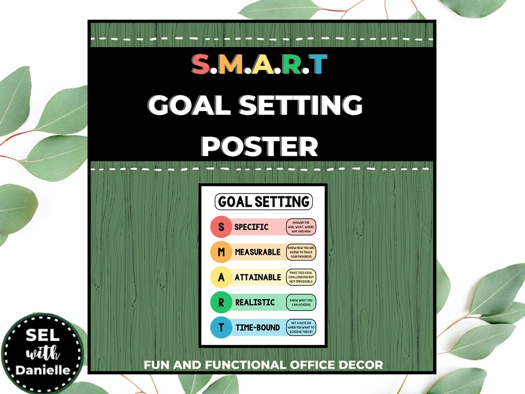 SMART Goal Setting Poster [functional Office Decor] - Etsy