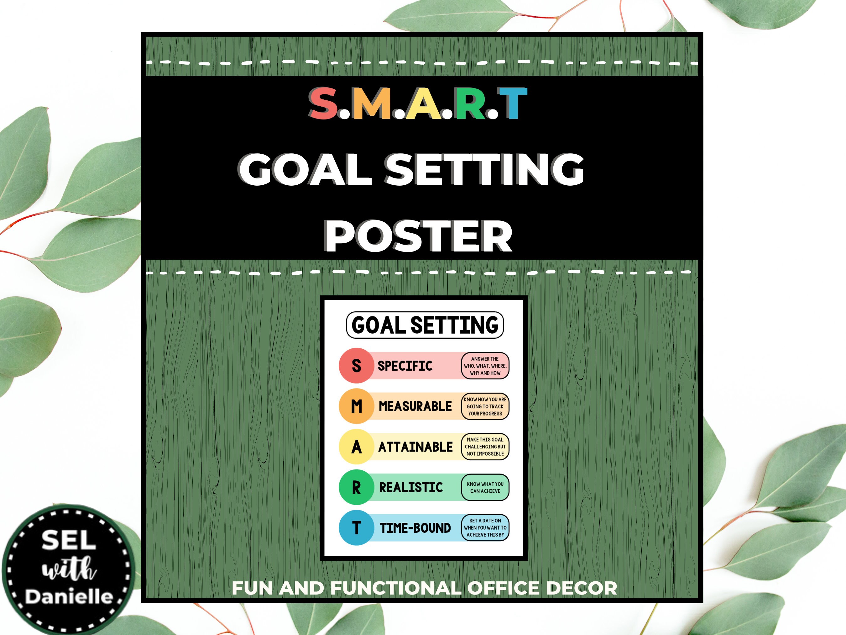 SMART Goal Setting Poster [functional Office Decor] - Etsy