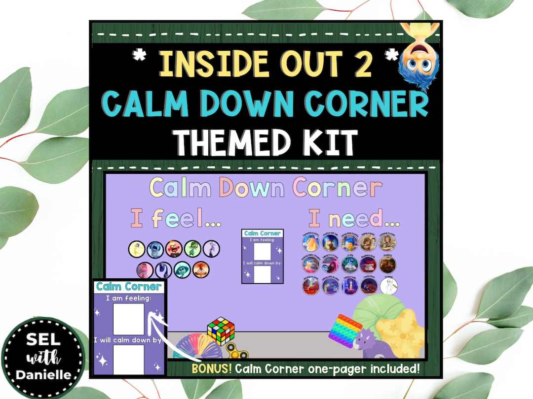 Calm Down Corner - "inside Out 2" Rainbow Pastel Themed - Classroom ...