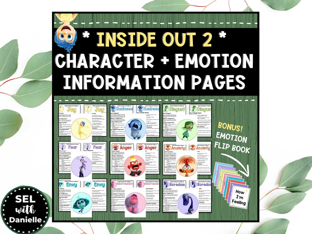 Character + Emotion Information Page - "inside Out 2" PLUS BONUS ...