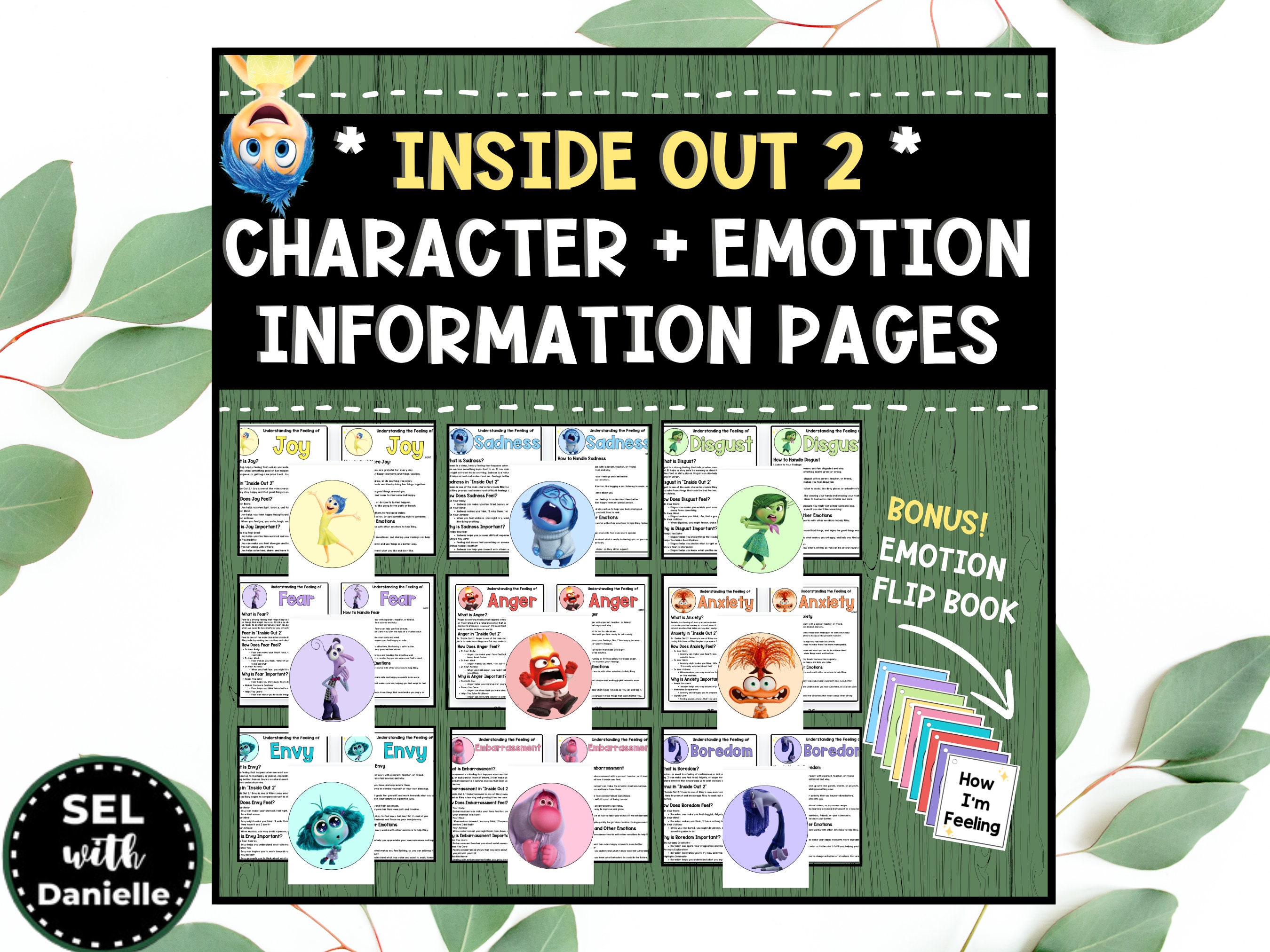 Character + Emotion Information Page - "inside Out 2" PLUS BONUS ...