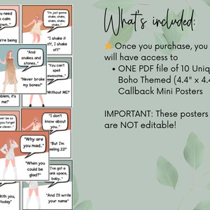 Taylor Swift Boho Classroom Call Backs Attention Getters Lyrics [BACK ...