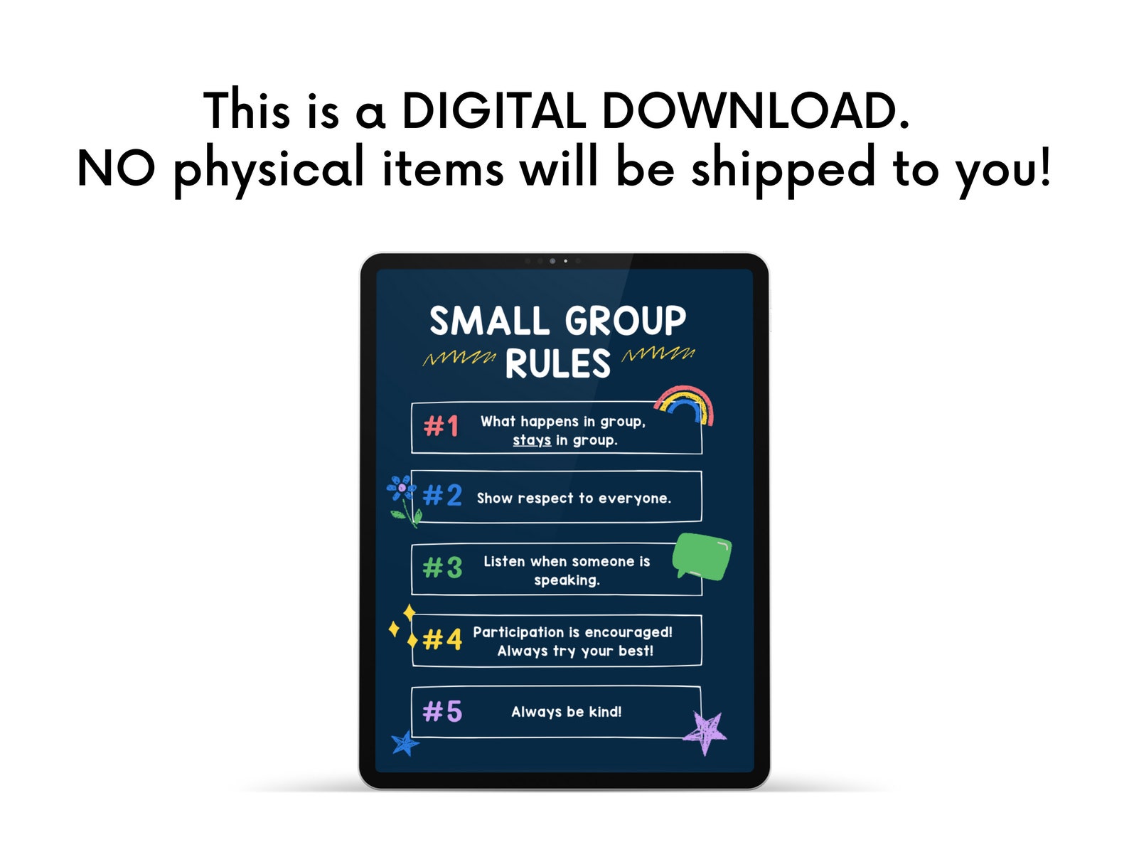 PRINTABLE School Counseling Small Group Rules and Contract + BONUS ...