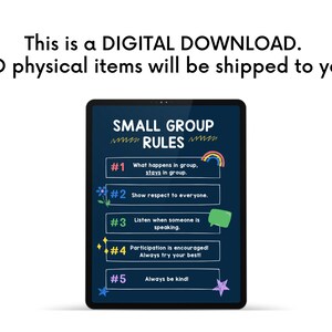 PRINTABLE School Counseling Small Group Rules and Contract + BONUS ...