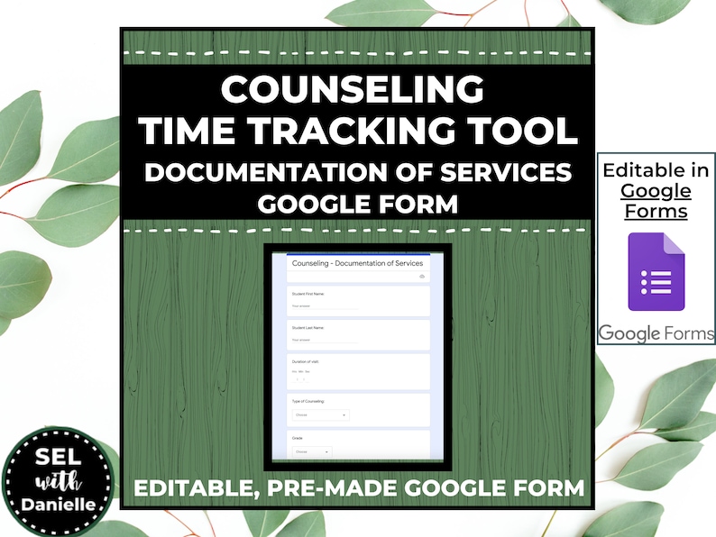 Counseling Time Tracker Tool - Documentation of Services - GOOGLE FORMS ...