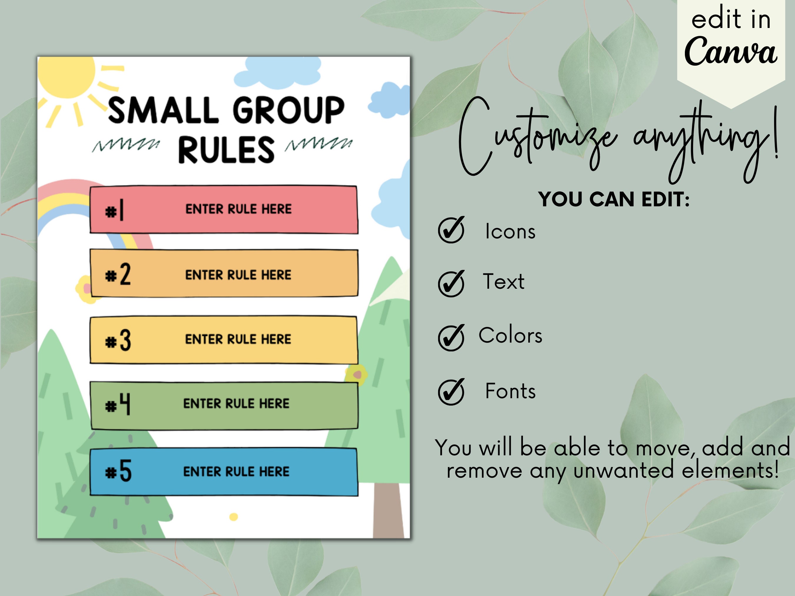 PRINTABLE School Counseling Small Group Rules and Contract + BONUS ...