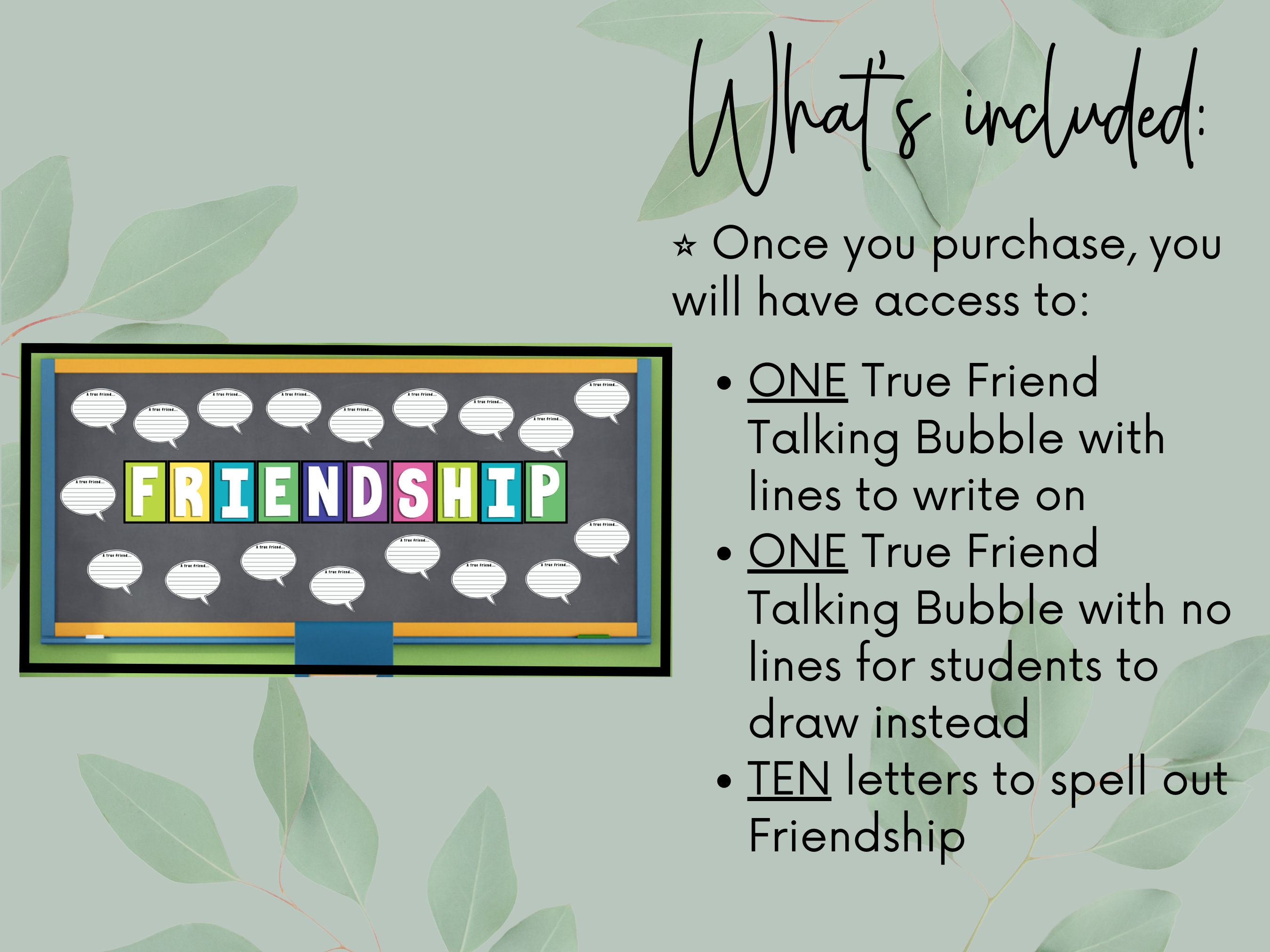 Friendship Talking Speech Bubble Bulletin Board [using Student Work ...