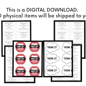PRINTABLE Think It or Say It? Situation Card Game [SOCIAL FILTER] - Etsy