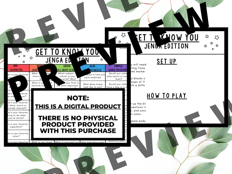 PRINTABLE Get to Know You Jenga/tumbling Towers Game Guide - [back to ...