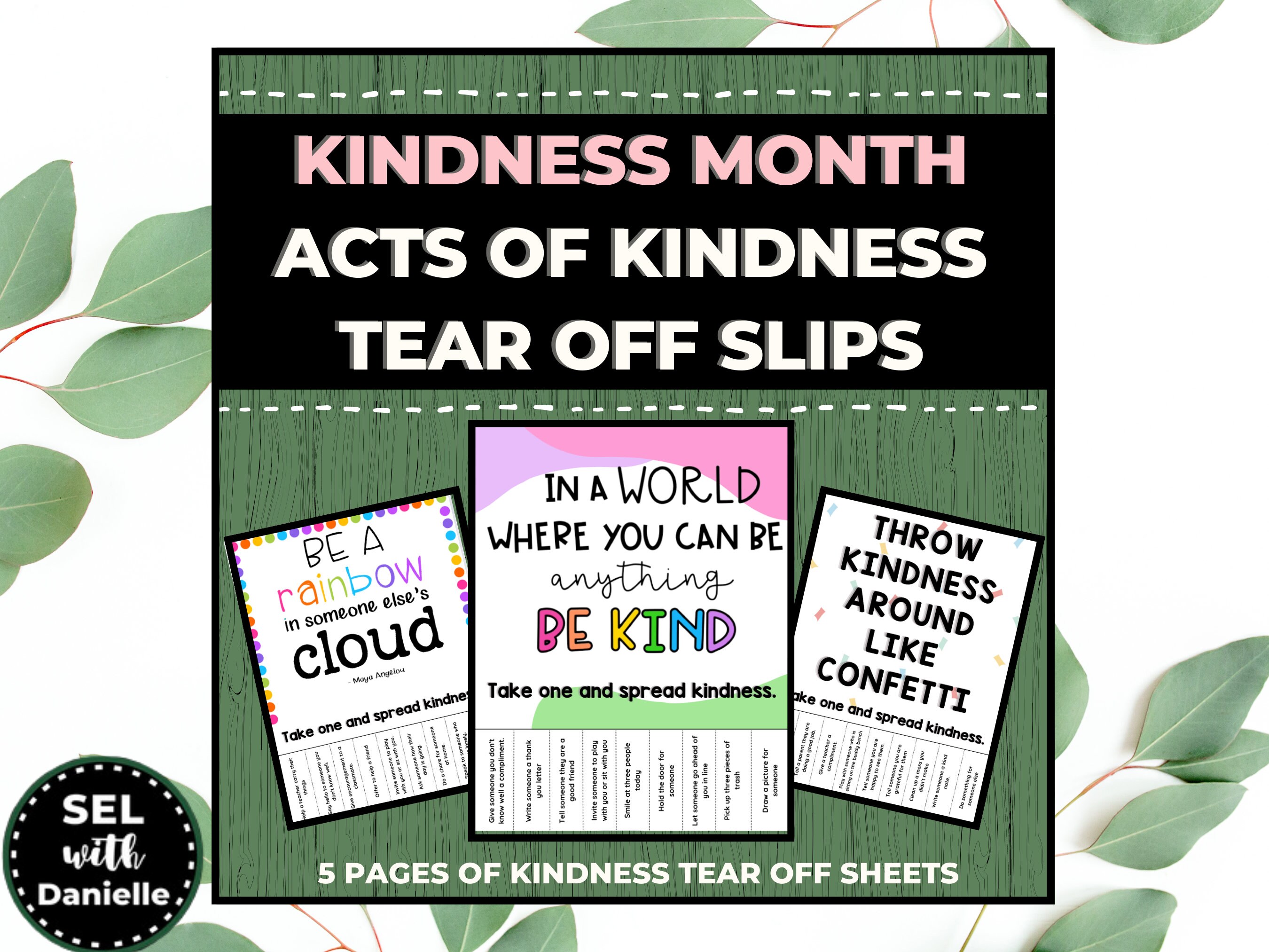 Acts of Kindness Tear off Slip Sheets [KINDNESS MONTH] - Etsy