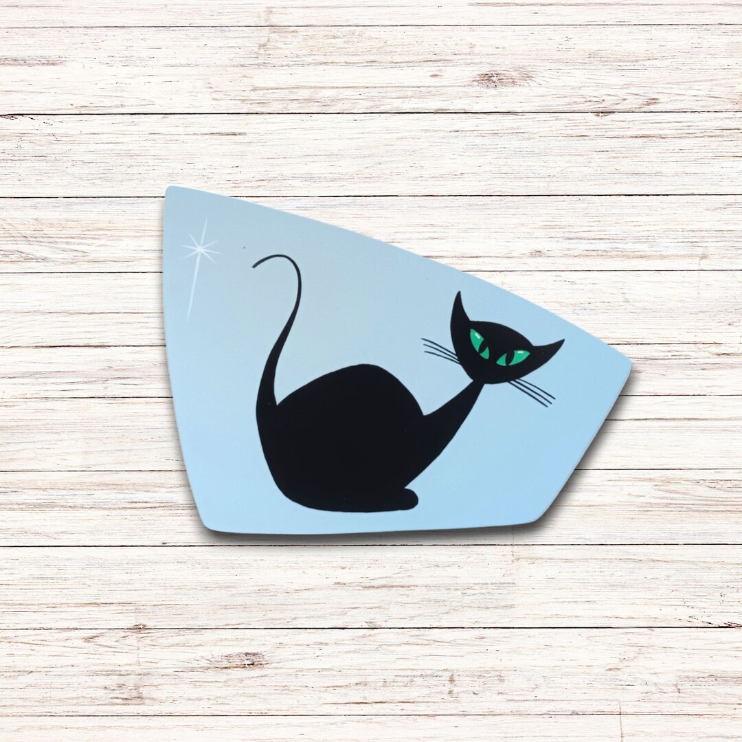 Cat Wall Art Design Baby Blue Cat Wall Decoration Handmade - Etsy