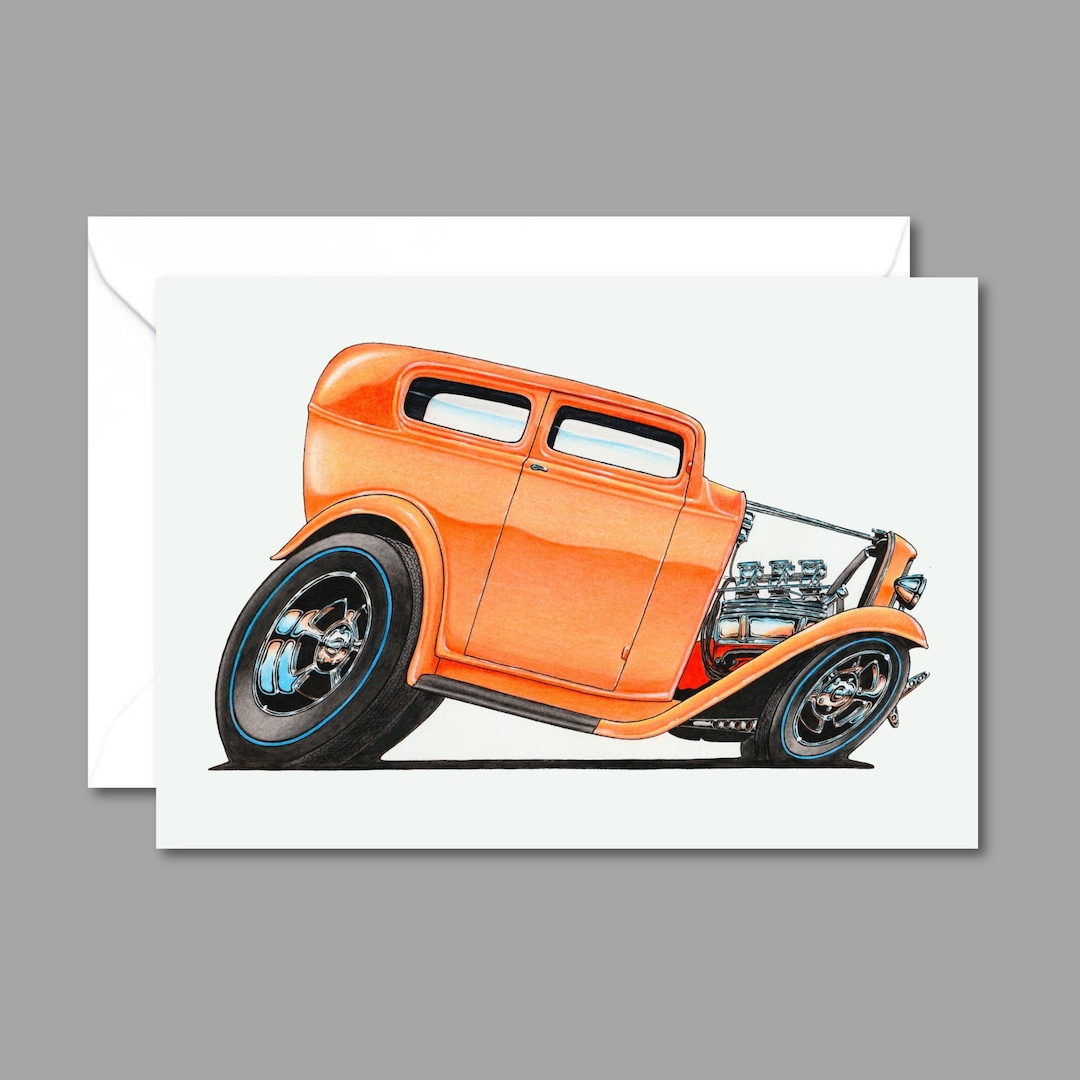 Custom Hot Rod Card for Car Enthusiast: Unique Birthday Greeting for ...