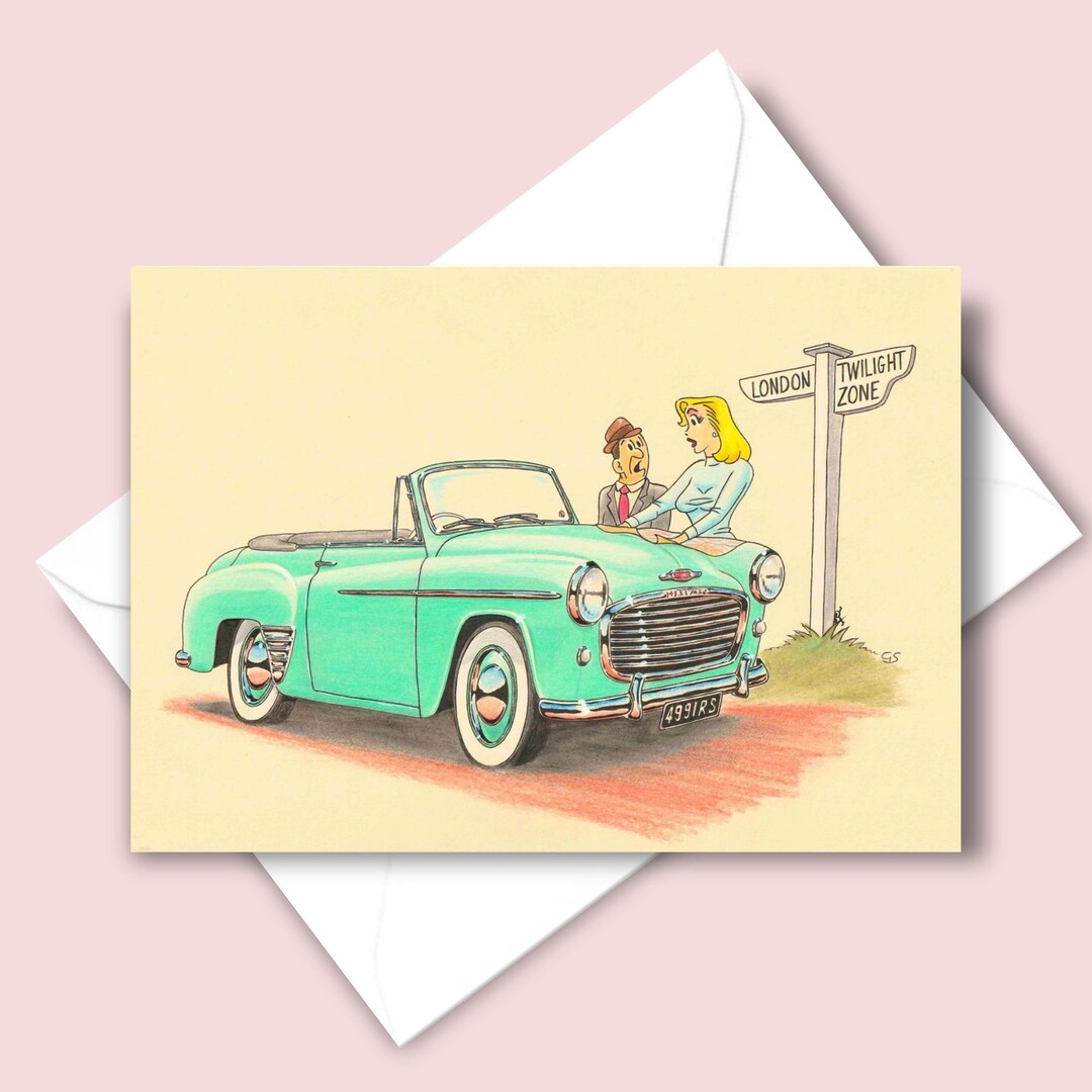 Mid Century Humour Card Fifties Style Art Greetings Card for - Etsy
