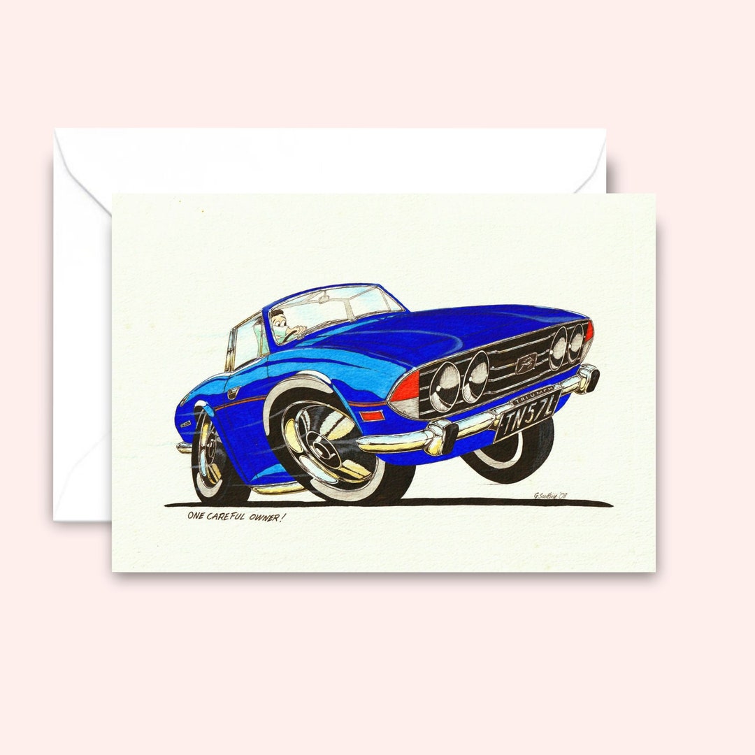 Classic Car Greetings Card Seventies Sports Car Card Fast - Etsy