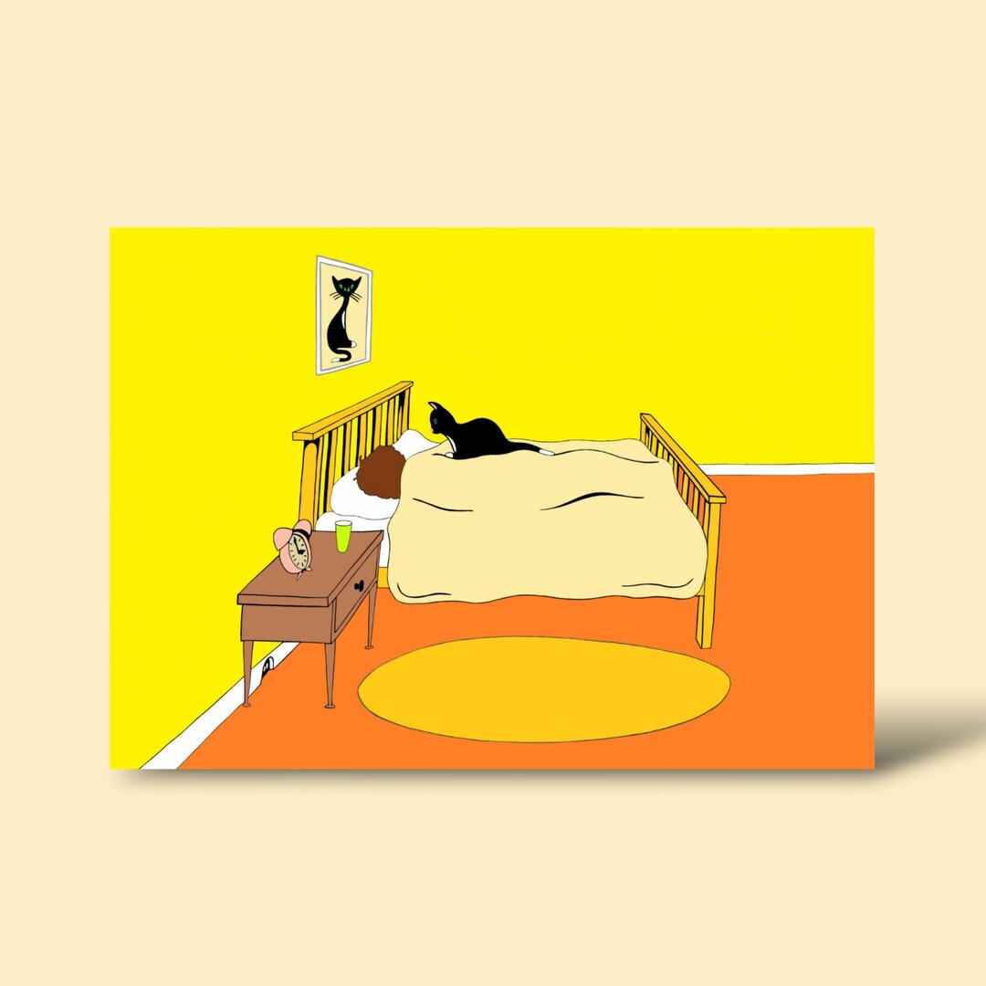 Funny Cat Card Cartoon Cat Birthday Card Cat Lover Card Cat Parent - Etsy